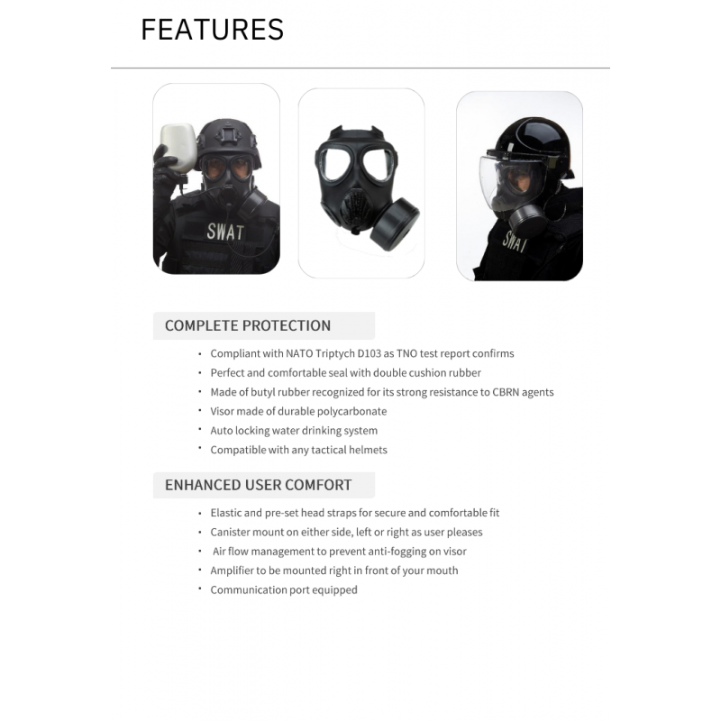 copy of Genuine Military NATO 40mm NBC CBRN Gas Mask Replacement Filter